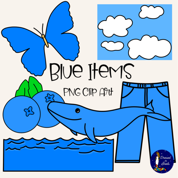 Blue Items Clip Art | Made By Teachers