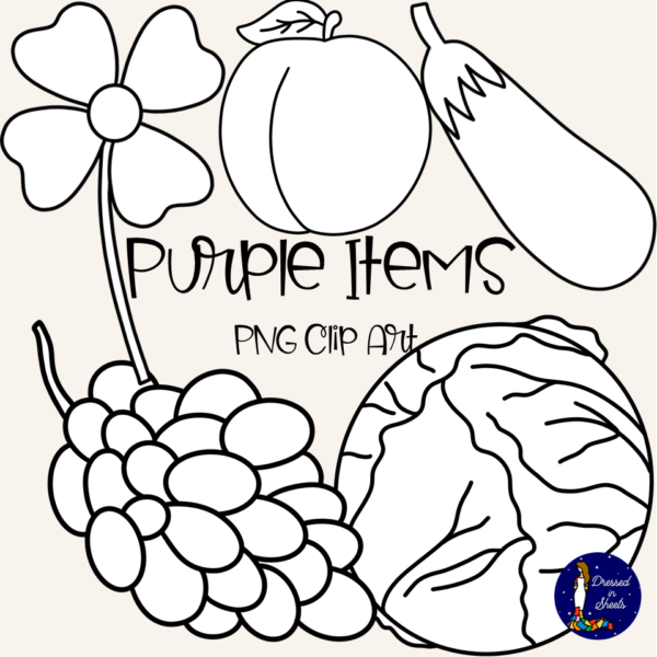 Purple Items Clip Art | Made By Teachers