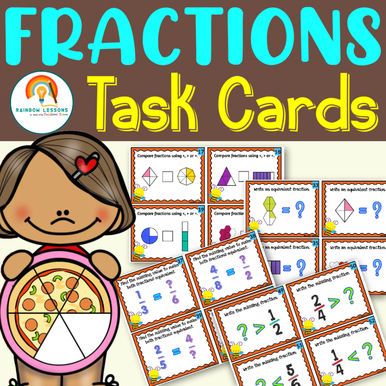 Fractions Task Cards | Comparing Fractions - Made By Teachers
