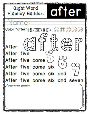 Sight Word Fluency Builders (Dolch First Grade) | Made By Teachers