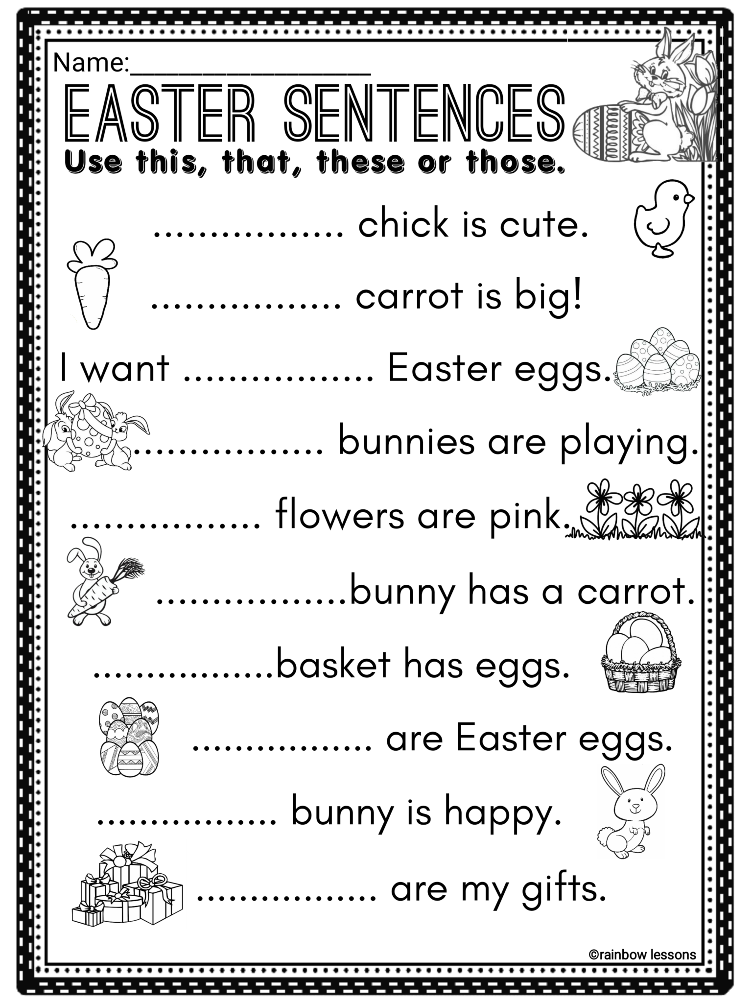 Easter Math And Literacy Worksheets Made By Teachers Easter Math And Literacy Worksheets Made By Teachers