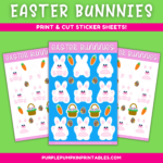 Digital + Printable Easter Bunny Stickers | Made By Teachers