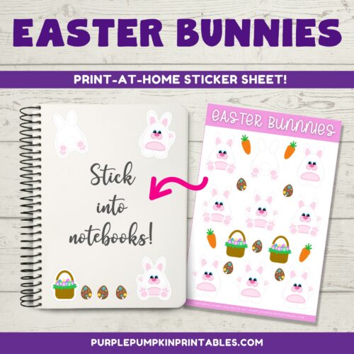 Digital + Printable Easter Bunny Stickers | Made By Teachers
