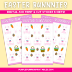 Digital + Printable Easter Bunny Stickers | Made By Teachers