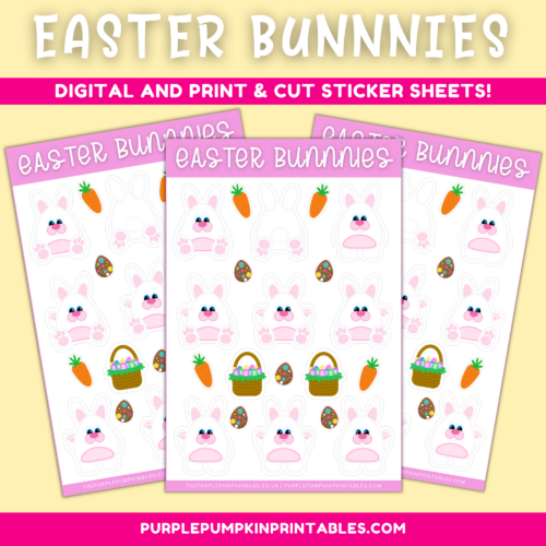 Digital + Printable Easter Bunny Stickers | Made By Teachers