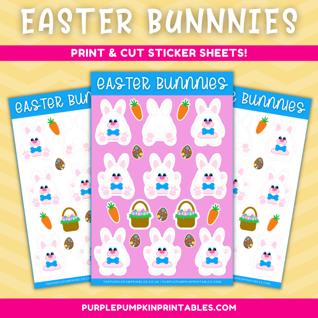 Digital + Printable Boy Easter Bunny Stickers | Made By Teachers