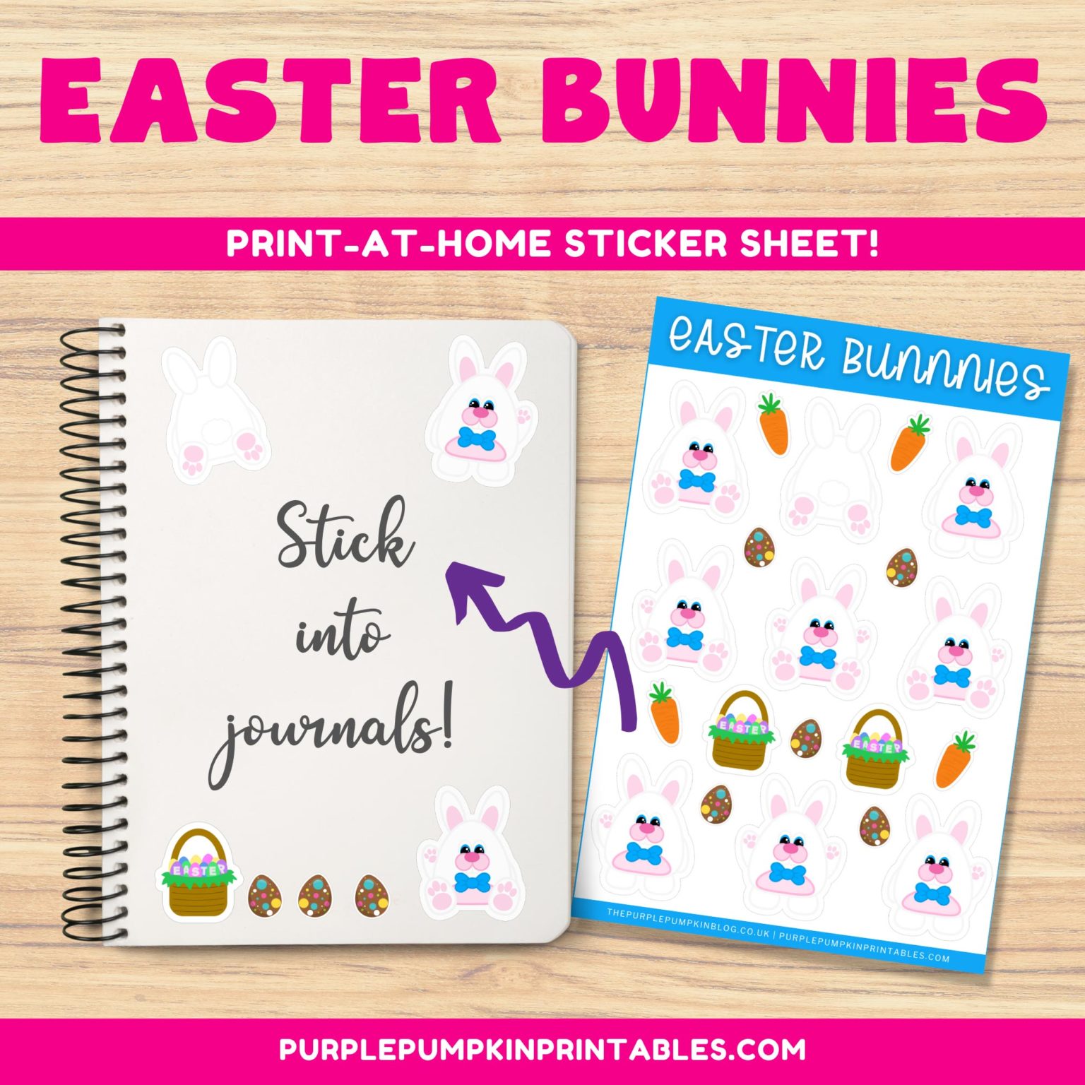 Digital + Printable Boy Easter Bunny Stickers | Made By Teachers
