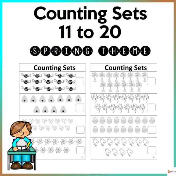 Counting Sets 11 to 20 Worksheets Spring Theme - Made By Teachers