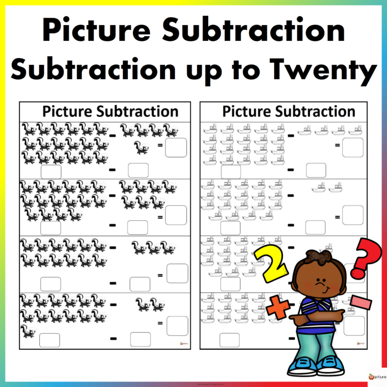 Picture Subtraction (Subtraction up to 20) - Made By Teachers