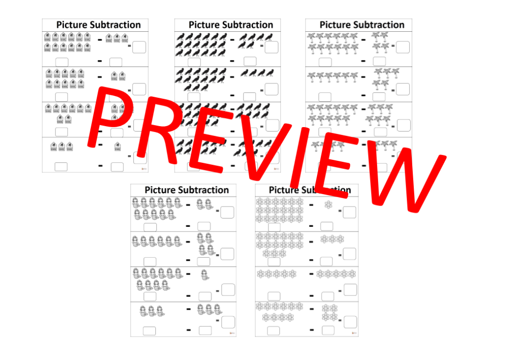 Picture Subtraction (Subtraction up to 20) | Made By Teachers