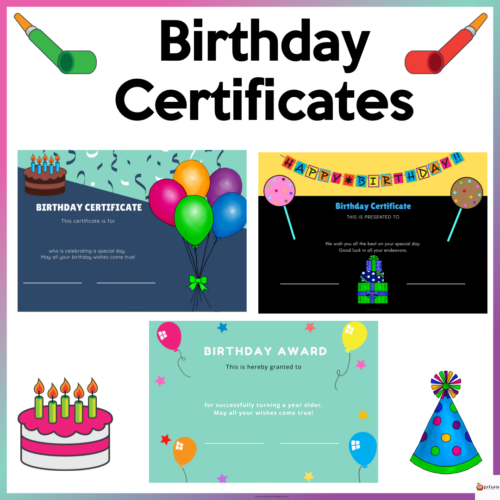 Editable Birthday Certificates - Made By Teachers