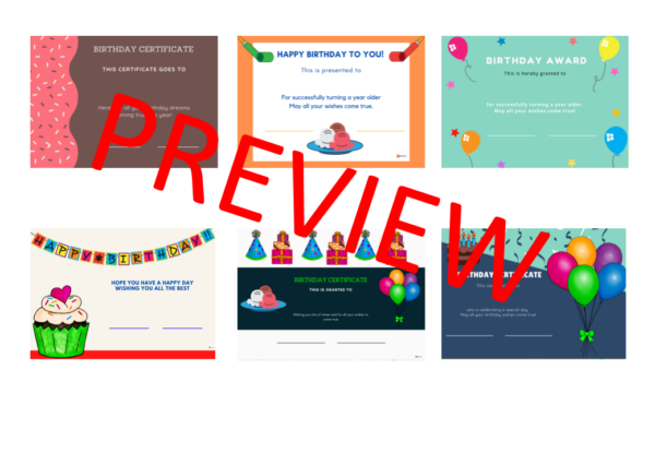 Editable Birthday Certificates - Made By Teachers