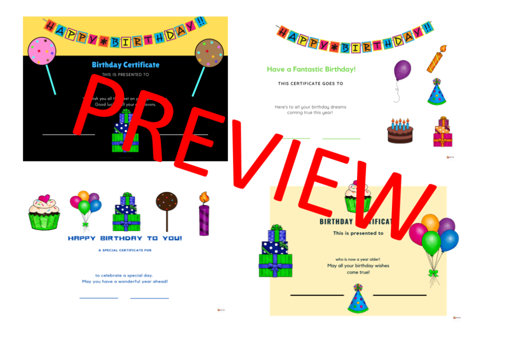 Editable Birthday Certificates - Made By Teachers