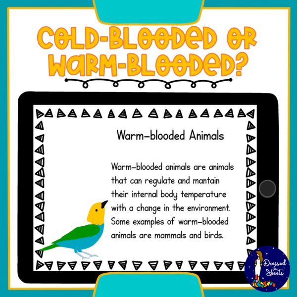 Cold-blooded or Warm-blooded? BOOM Cards | Made By Teachers