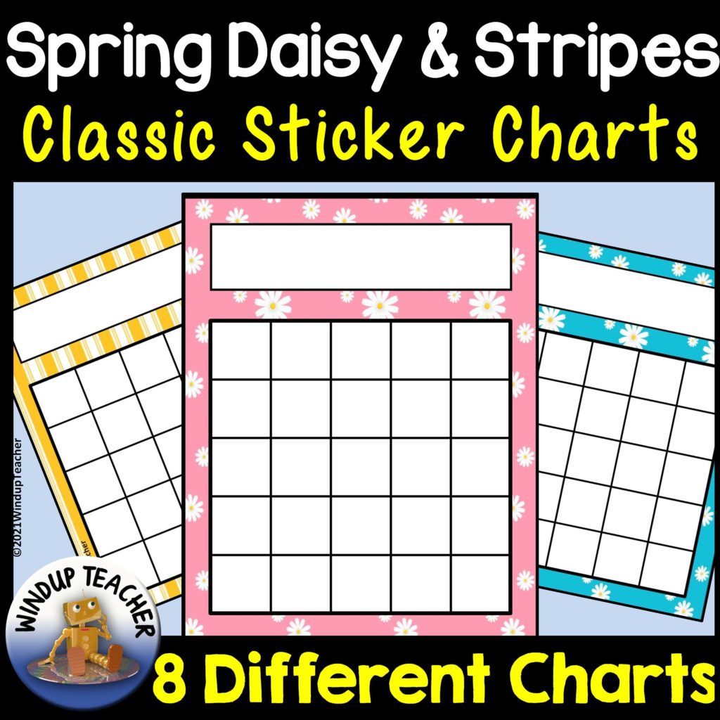 Spring Sticker Charts BUNDLE #2 CLASSIC LINE - Made By Teachers