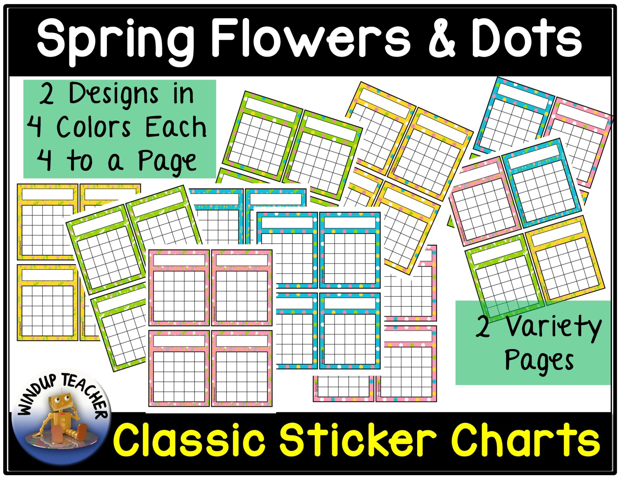 Spring Sticker Charts BUNDLE #2 CLASSIC LINE | Made By Teachers
