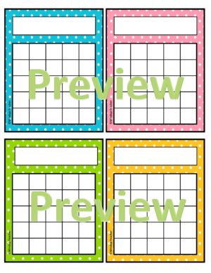 Spring Dots and Bubbles Sticker Charts - Made By Teachers