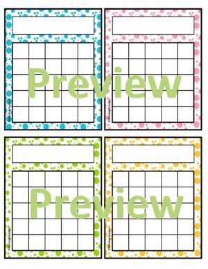 Spring Dots and Bubbles Sticker Charts - Made By Teachers