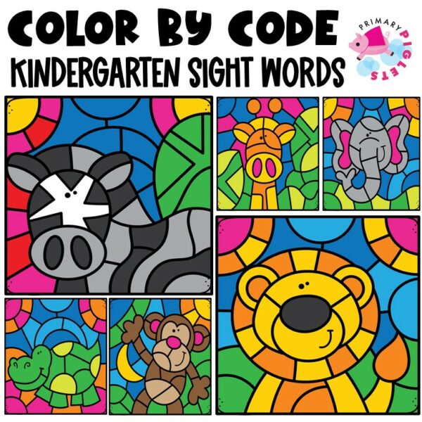 COLOR BY SIGHT WORDS ZOO THEME GR K-2 | Made By Teachers