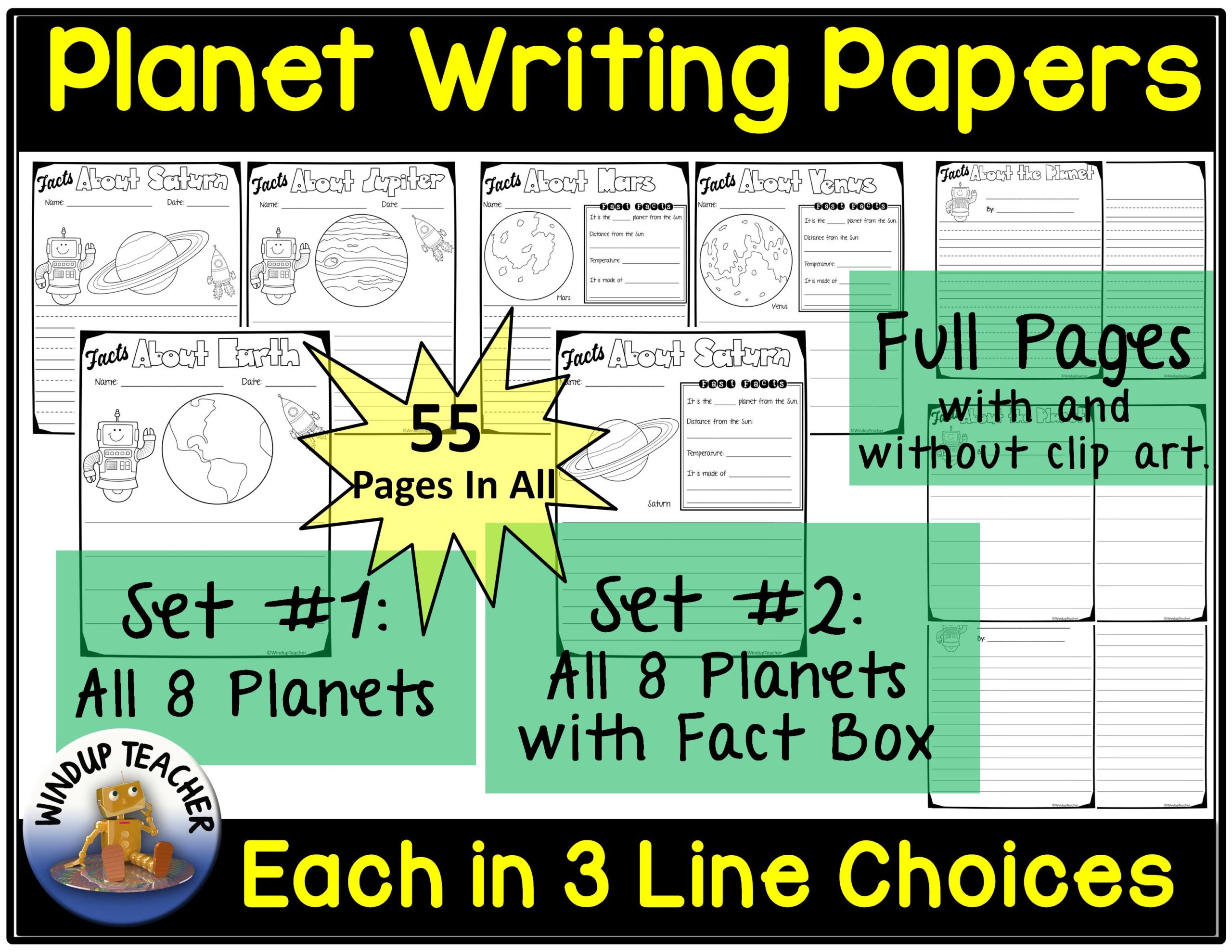 Planet Report Writing Papers - Made By Teachers