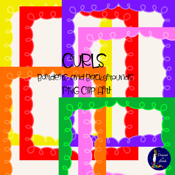 Curls Backgrounds and Borders | Made By Teachers