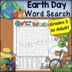Earth Day Word Search HARD for Grades 5 to Adult | Made By Teachers