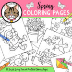 Spring Coloring Pages Preschool | Kindergarten | First Grade - Made By ...