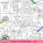 Spring Coloring Pages Preschool | Kindergarten | First Grade - Made By ...