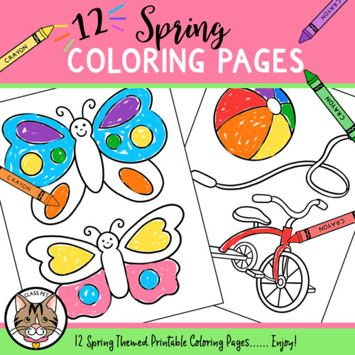 Spring Coloring Pages Preschool | Kindergarten | First Grade | Made By ...