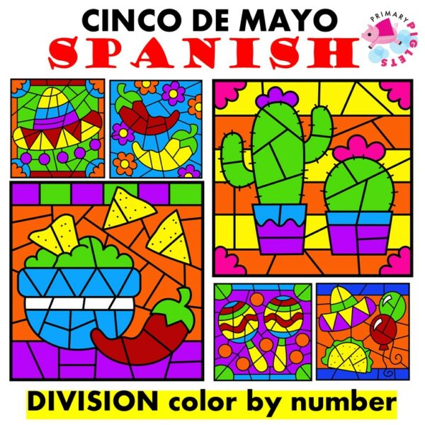 Fall Multiplication Color by Number in Spanish | Made By Teachers