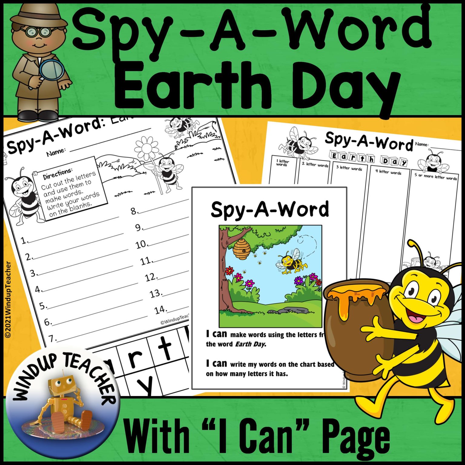 Earth Day Word Work Activity Center Spring | Made By Teachers