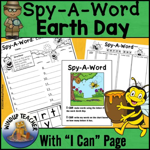 Earth Day Word Work Activity Center Spring - Made By Teachers
