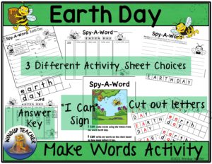 Earth Day Word Work Activity Center Spring - Made By Teachers