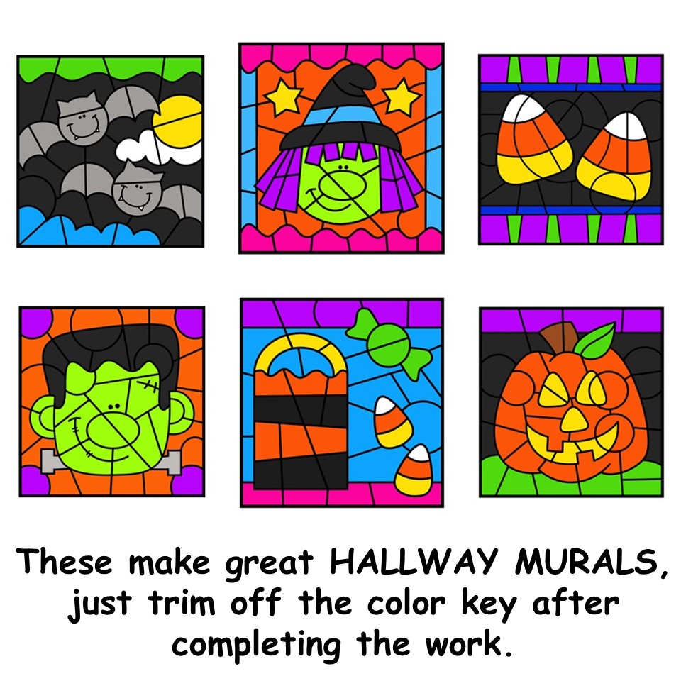 Spanish Color by Number Addition Halloween | Made By Teachers