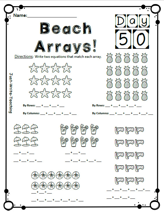 Summer Math Packet (First Grade Review) - Made By Teachers