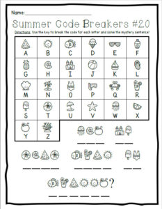 Summer Code Breakers Packet - Made By Teachers