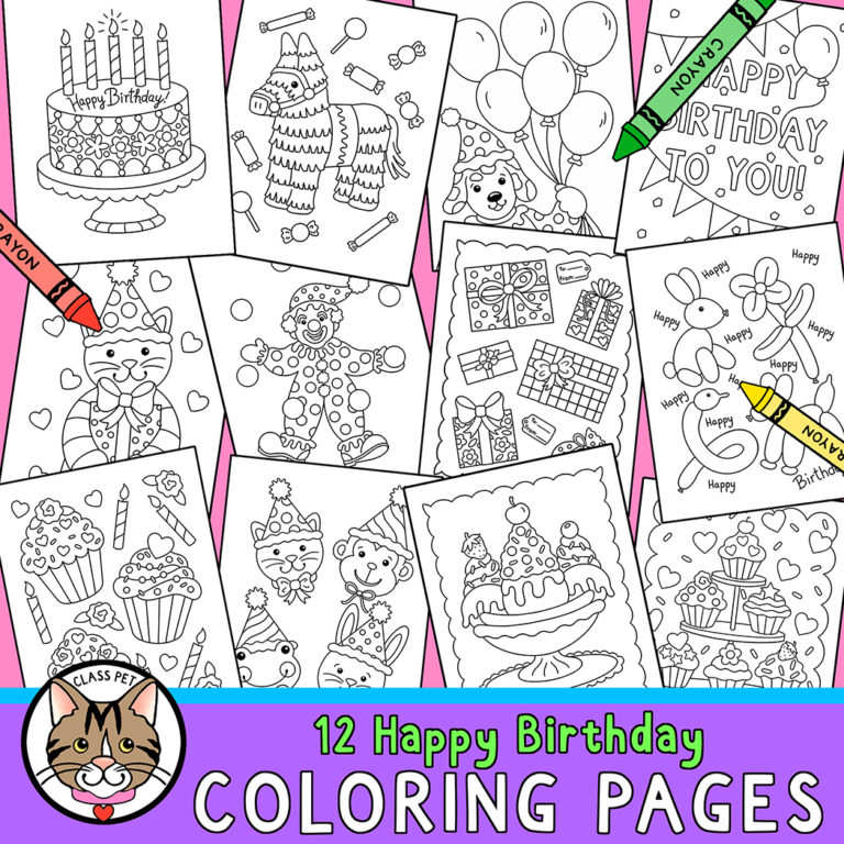 Happy Birthday Coloring Pages | Made By Teachers