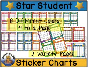Gold Star Sticker Reward Charts for Behavior Incentive All Ages | Made ...