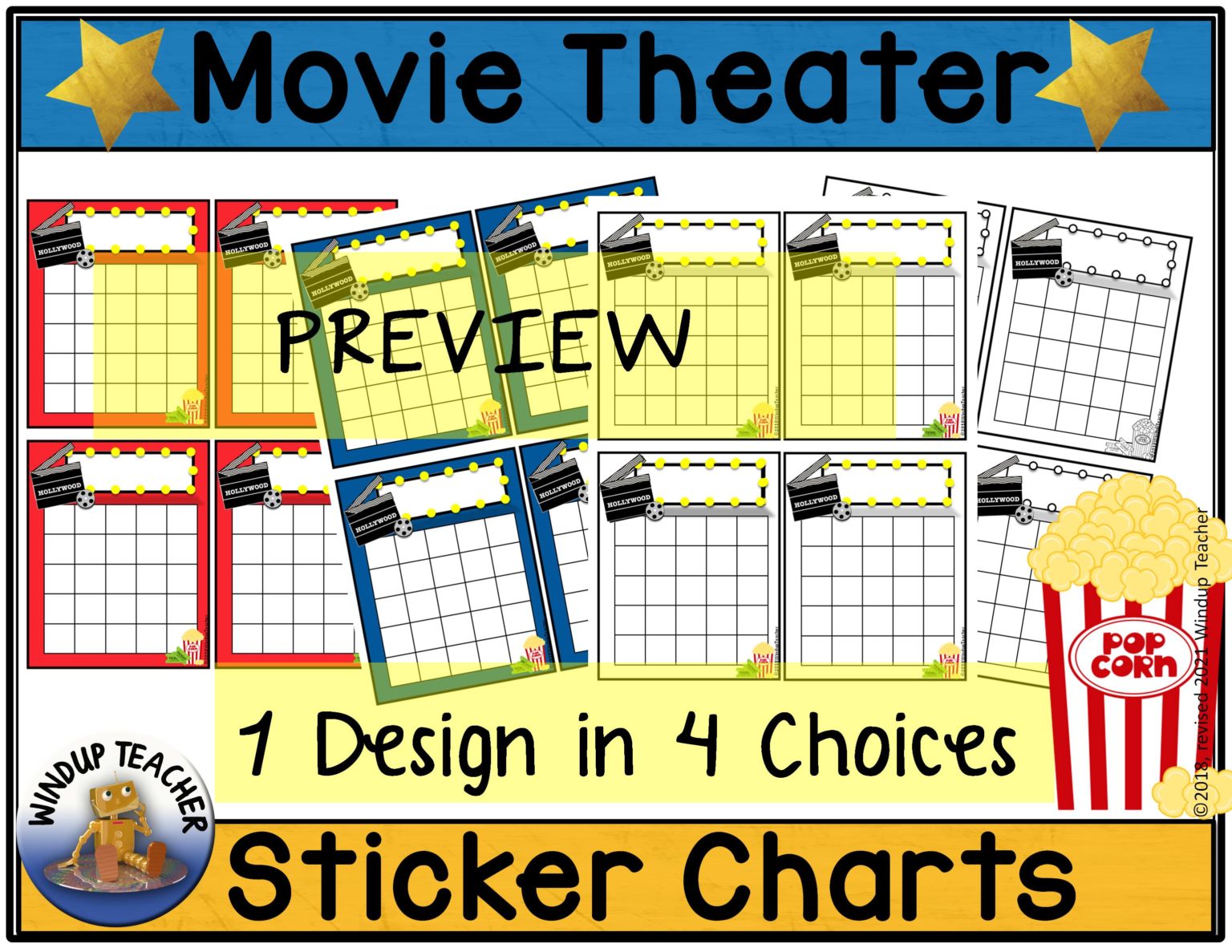 Movie Themed Sticker Charts - Made By Teachers