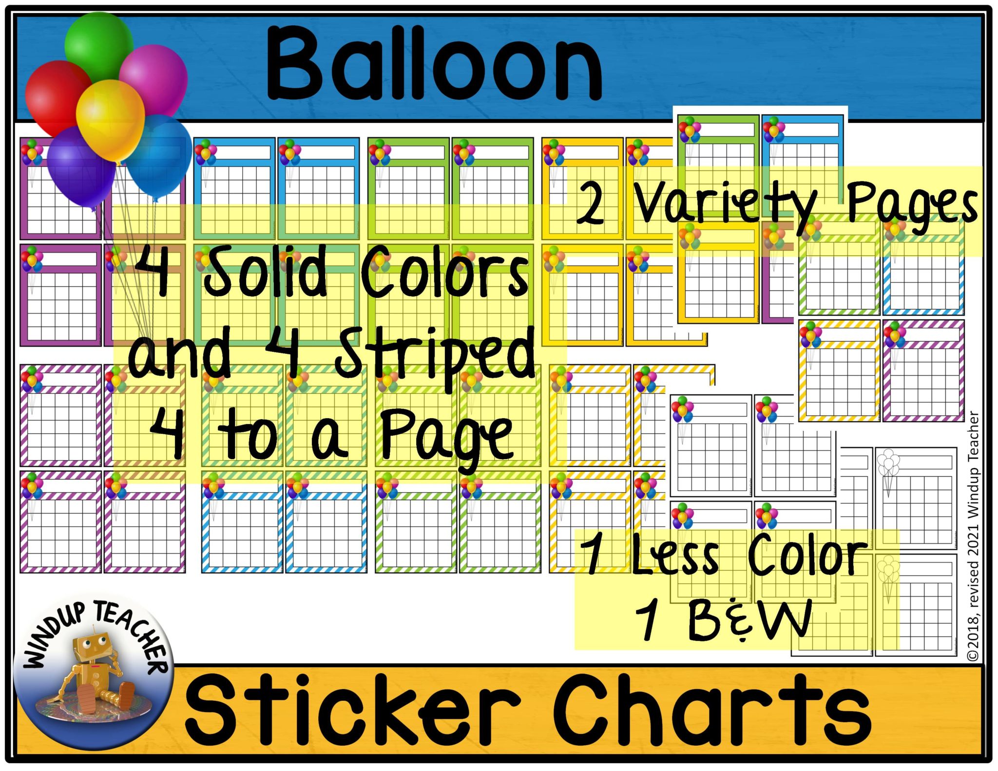 Balloon Incentive Reward Sticker Charts | Made By Teachers