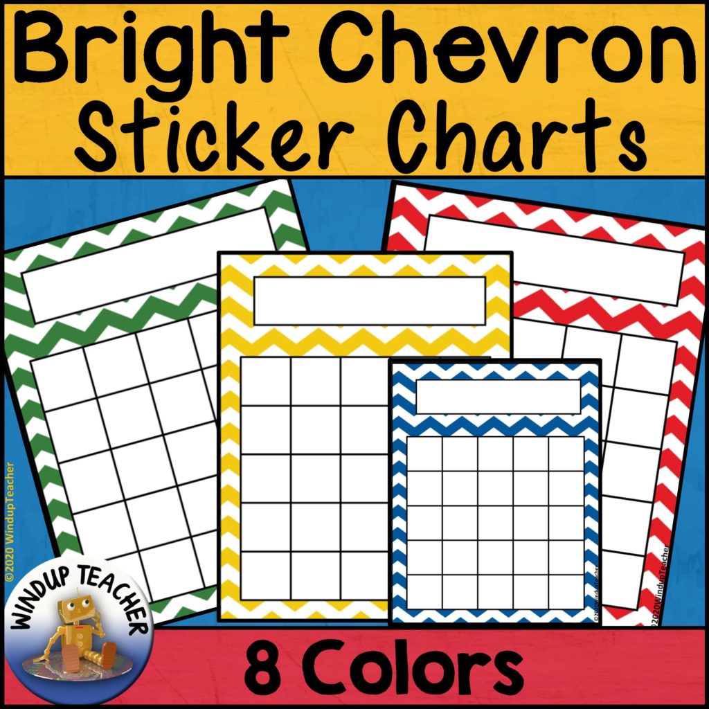 Chevron Incentive Sticker Charts - Bright - Made By Teachers