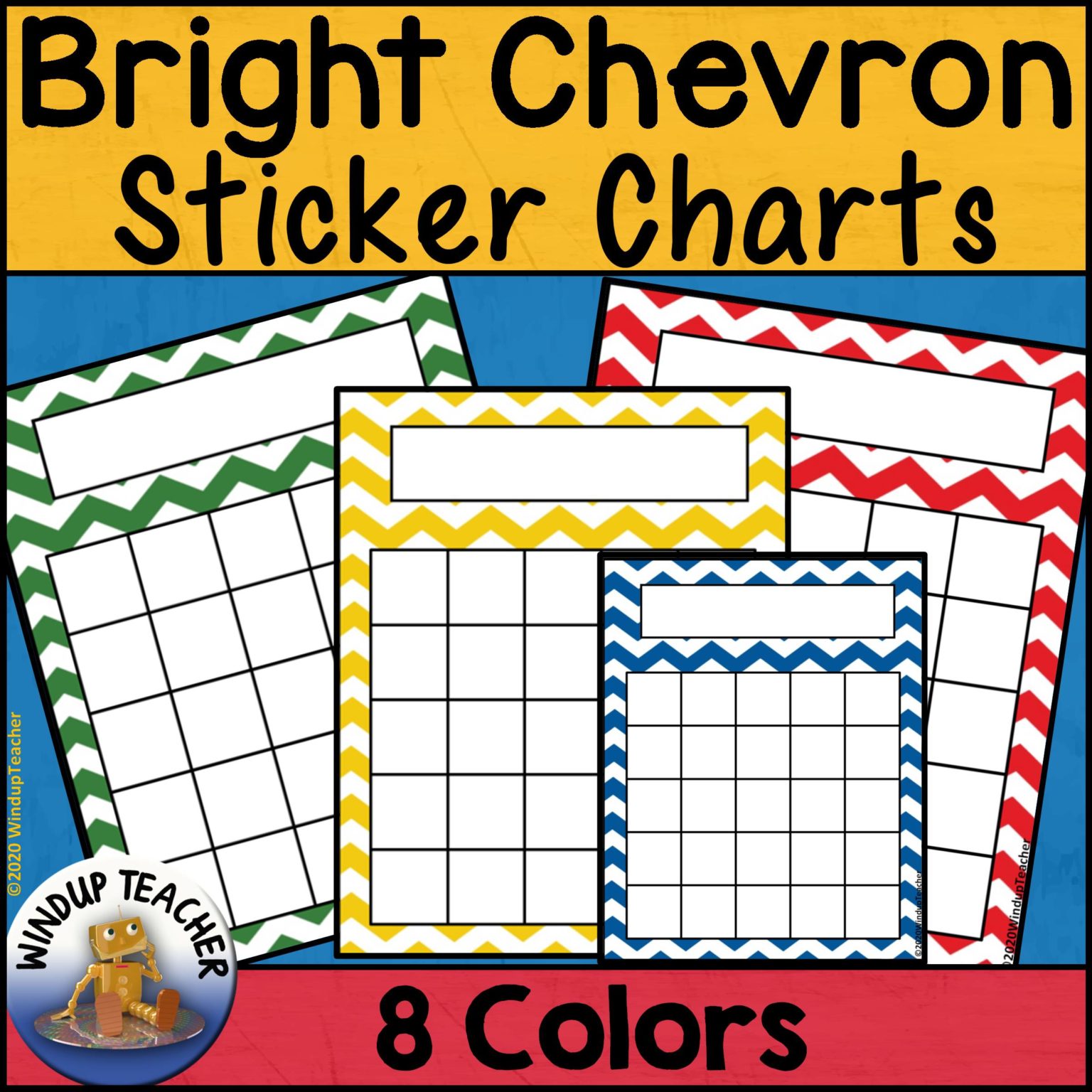 Chevron Incentive Sticker Charts - Bright | Made By Teachers