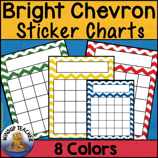 Chevron Incentive Sticker Charts - Bright - Made By Teachers
