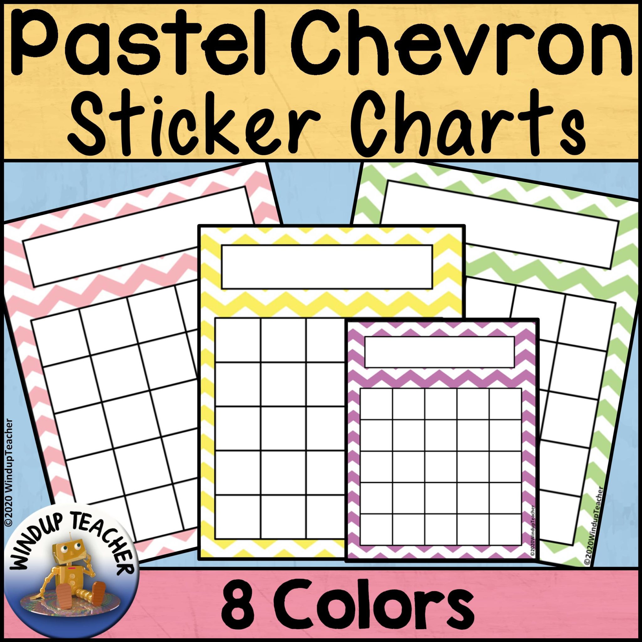 Chevron Incentive Sticker Charts - Pastel - Made By Teachers