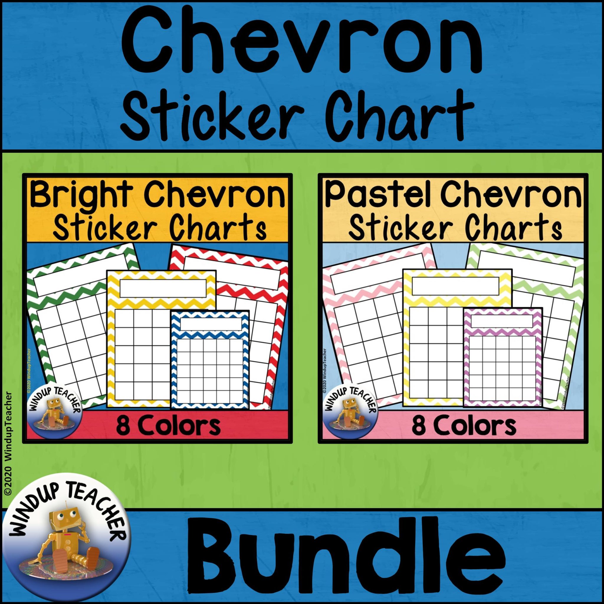 Chevron Sticker Chart Bundle | Made By Teachers