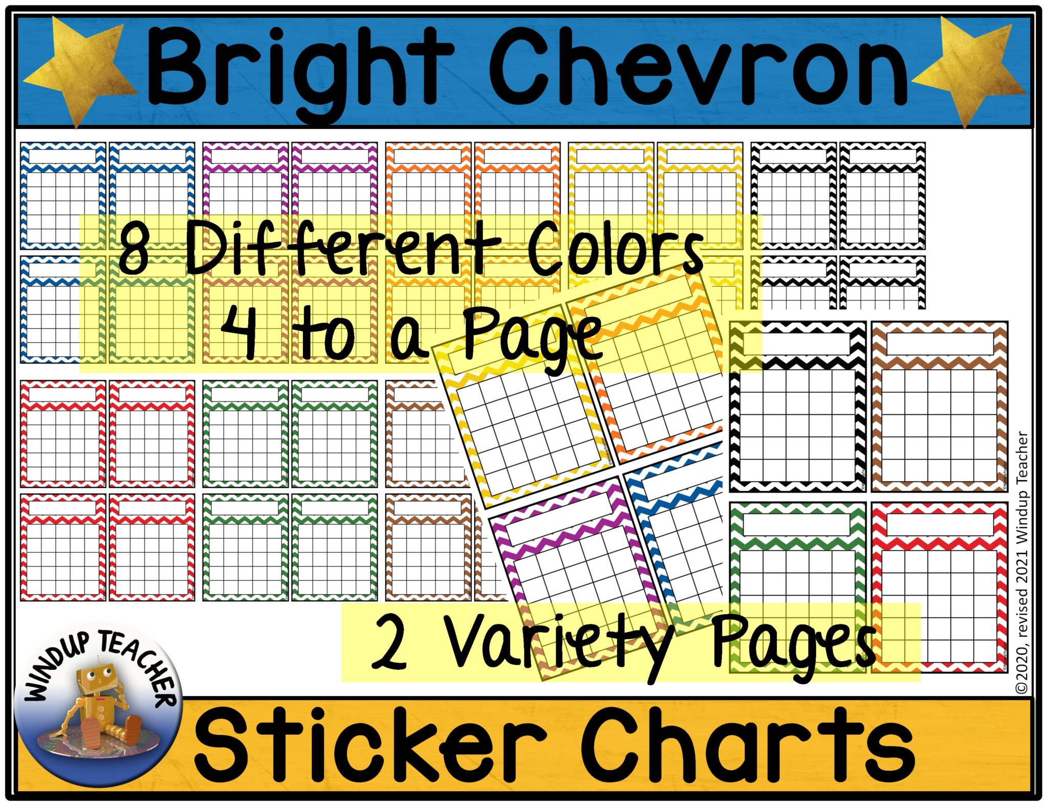 Chevron Sticker Chart Bundle | Made By Teachers