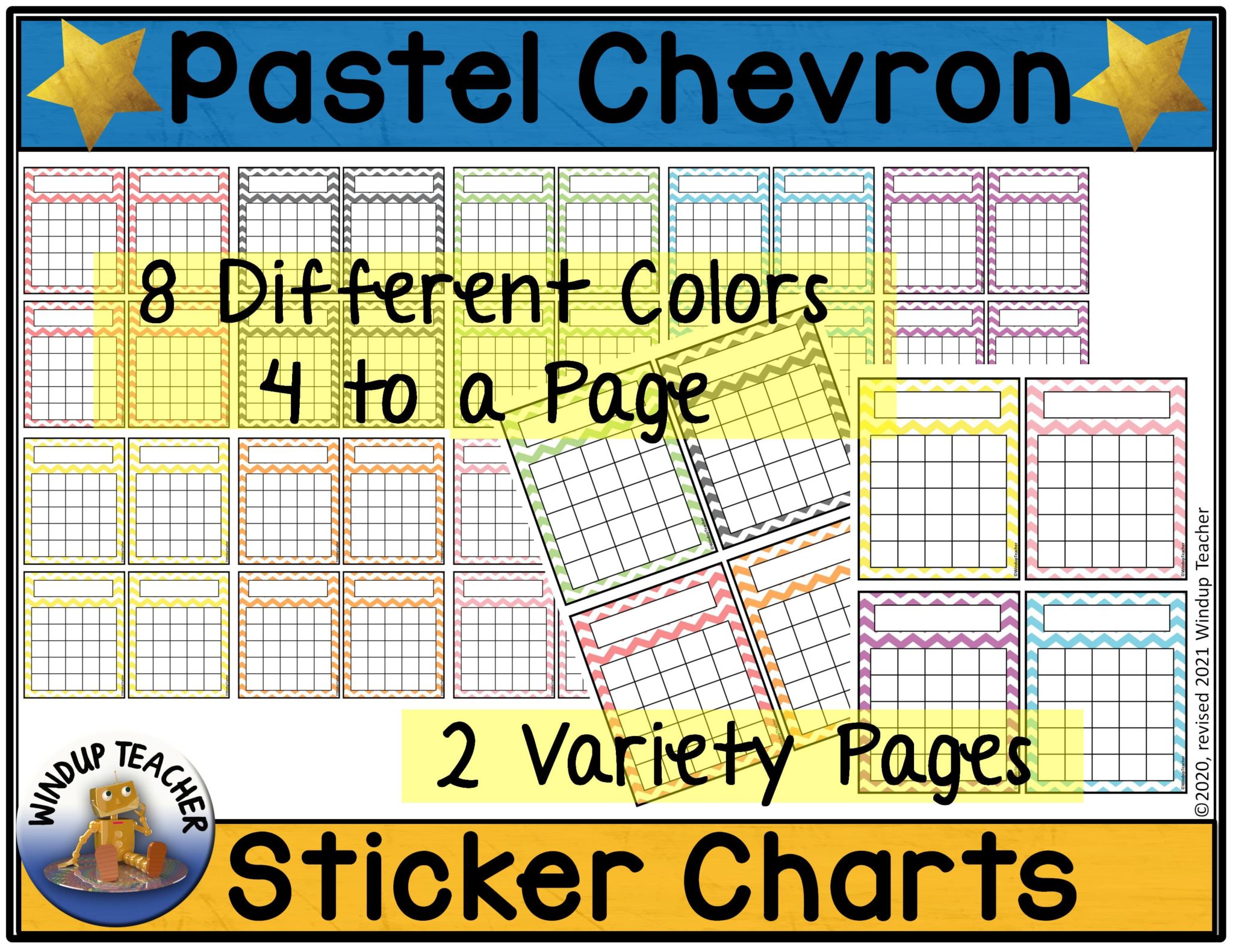 Chevron Sticker Chart Bundle | Made By Teachers