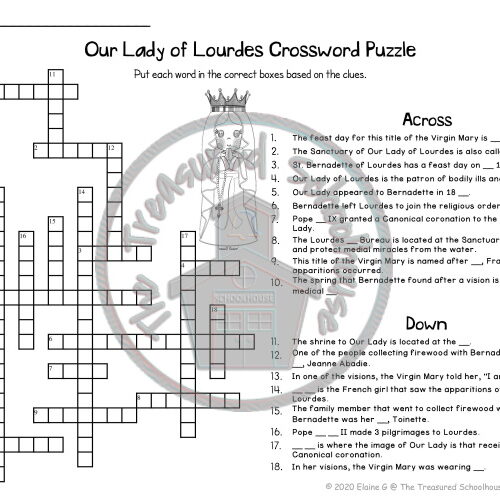 Our Lady of Lourdes Worksheet and Activity Pack | Made By Teachers
