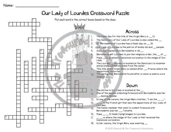 Our Lady of Lourdes Worksheet and Activity Pack | Made By Teachers