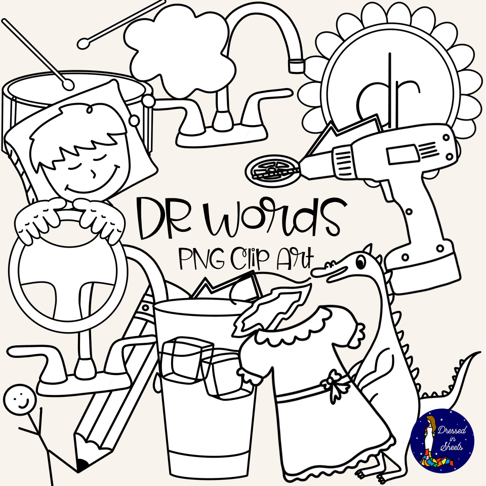 DR Words Clip Art - Made By Teachers